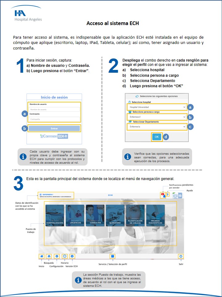 1.1 Acceso al sistema ECH